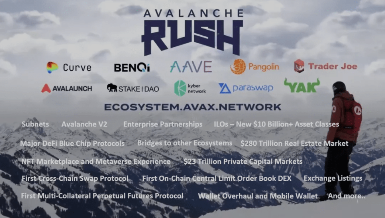 Avalanche 鎖定下一階段的指數級增長：子網潛能、企業合作、藍籌 DeFi 項目、Avalanche V2、跨鏈橋拓展 ...